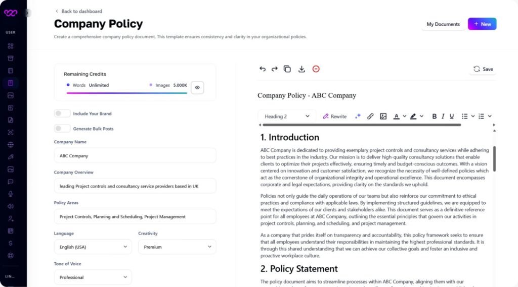 Compliance Policy Generator | Ensure Regulatory Compliance
