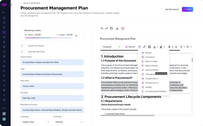 Procurement Management Plan Creator | Efficient Strategies