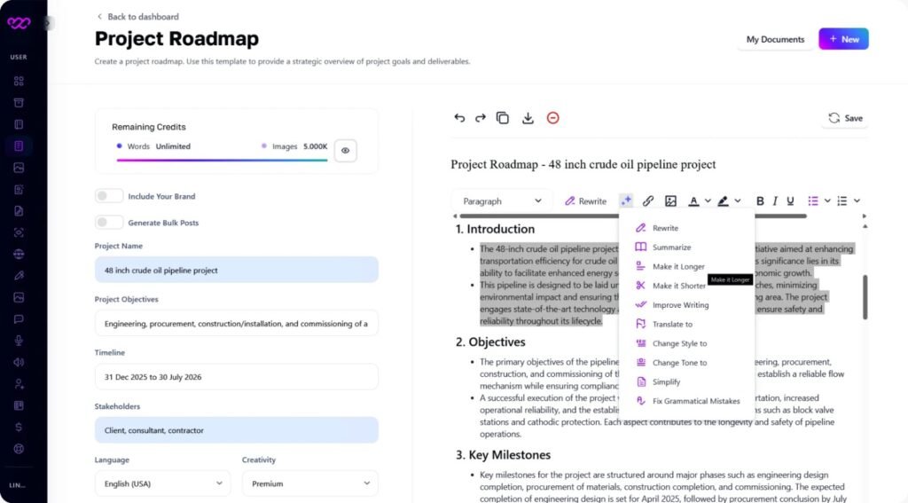 Project Roadmap Generator | Organize Your Projects With Ease