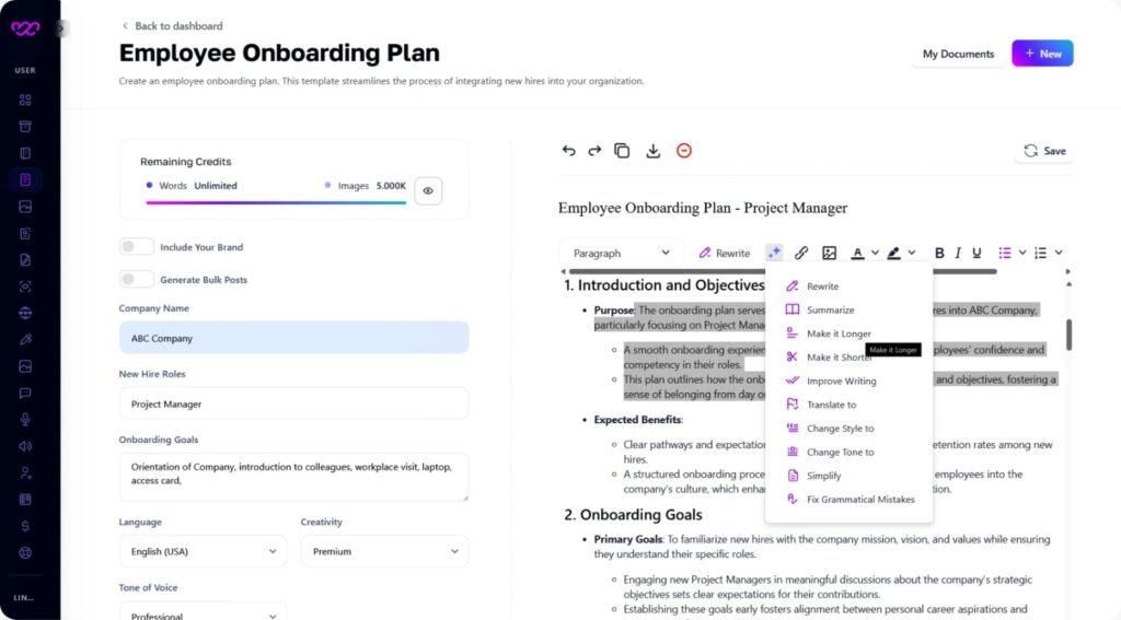 Employee Onboarding Plan Generator - Effortlessly