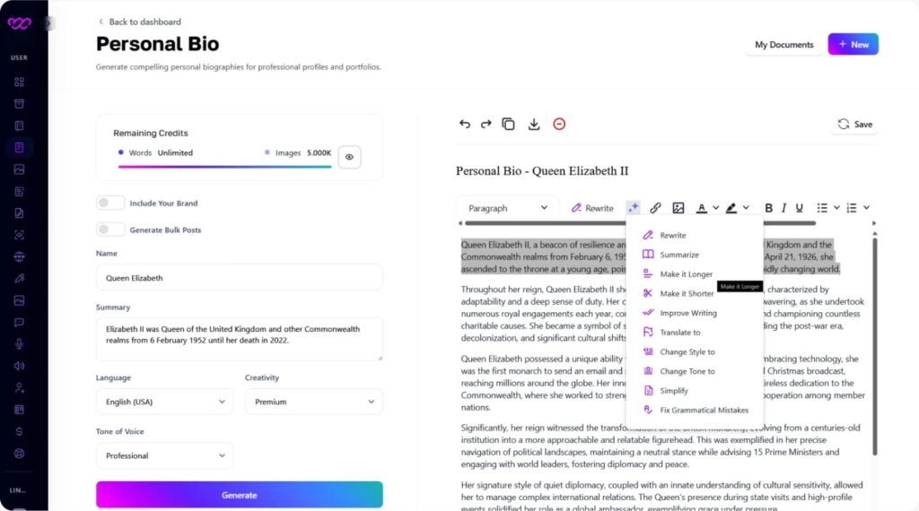 Personal Bio Generator – Create Unique Bios Effortlessly